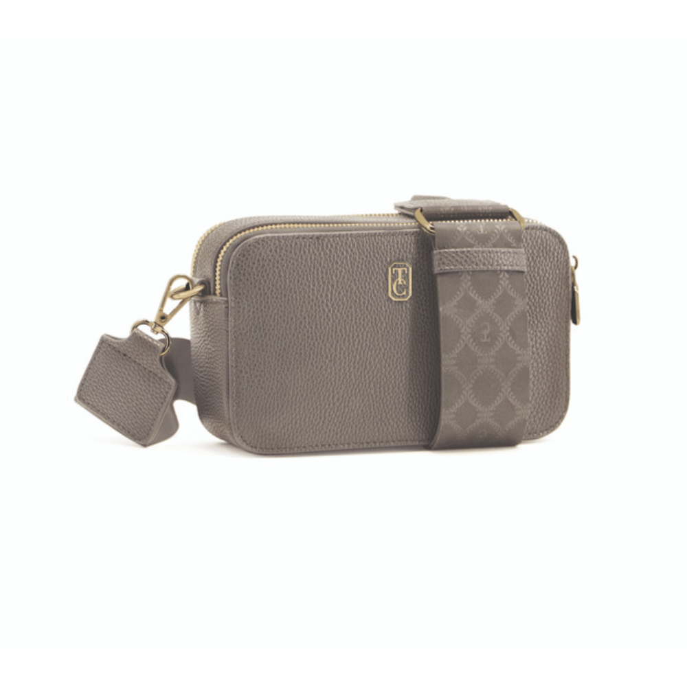Tipperary Crystal Miami Mini Crossbody With Shoulder Strap - Grey ...